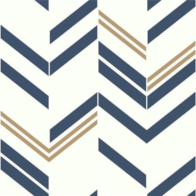 Blue Chevron Stripe Peel & Stick Wallpaper - Walmart.com
