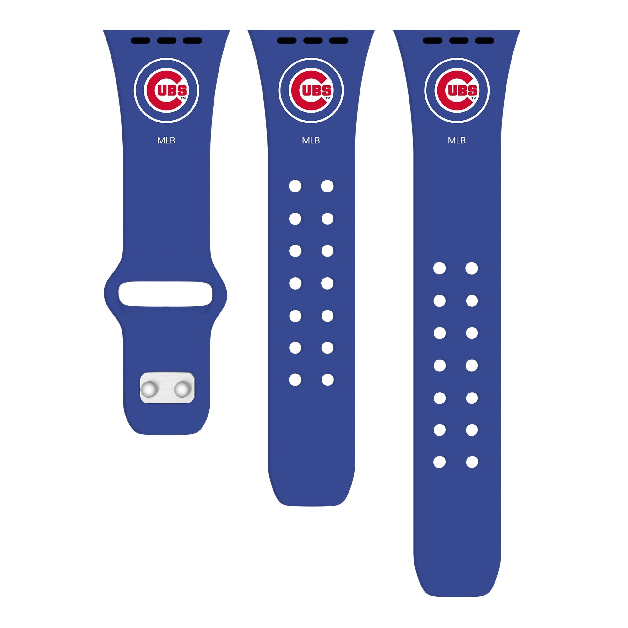 Blue Chicago Cubs Logo Silicone Apple Watch Band - Walmart.com
