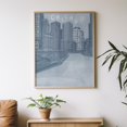 Blue Chicago Skyline Art Print Chicago Wall Art Girly Chicago Print ...