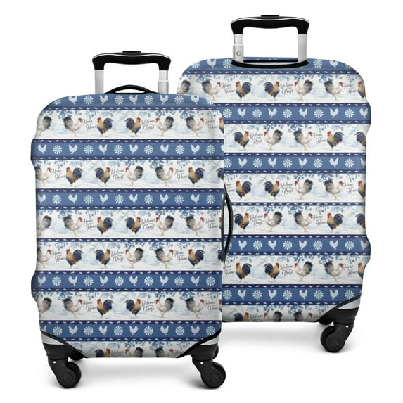 Blue Chicken Stripe Pattern Luggage Cover Fashion Suitcase Cover ...