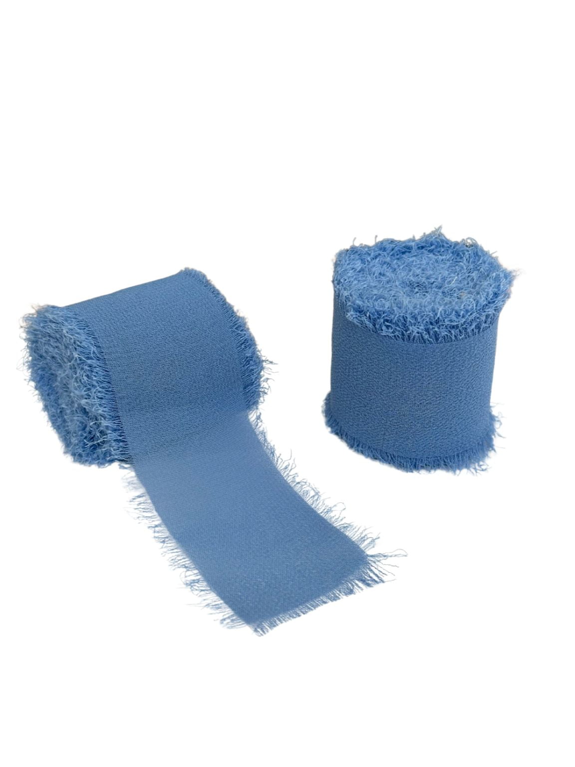 Blue Chiffon Ribbon for Crafts - 1 1/2" x 5 Yards, 2 Rolls, Wedding ...