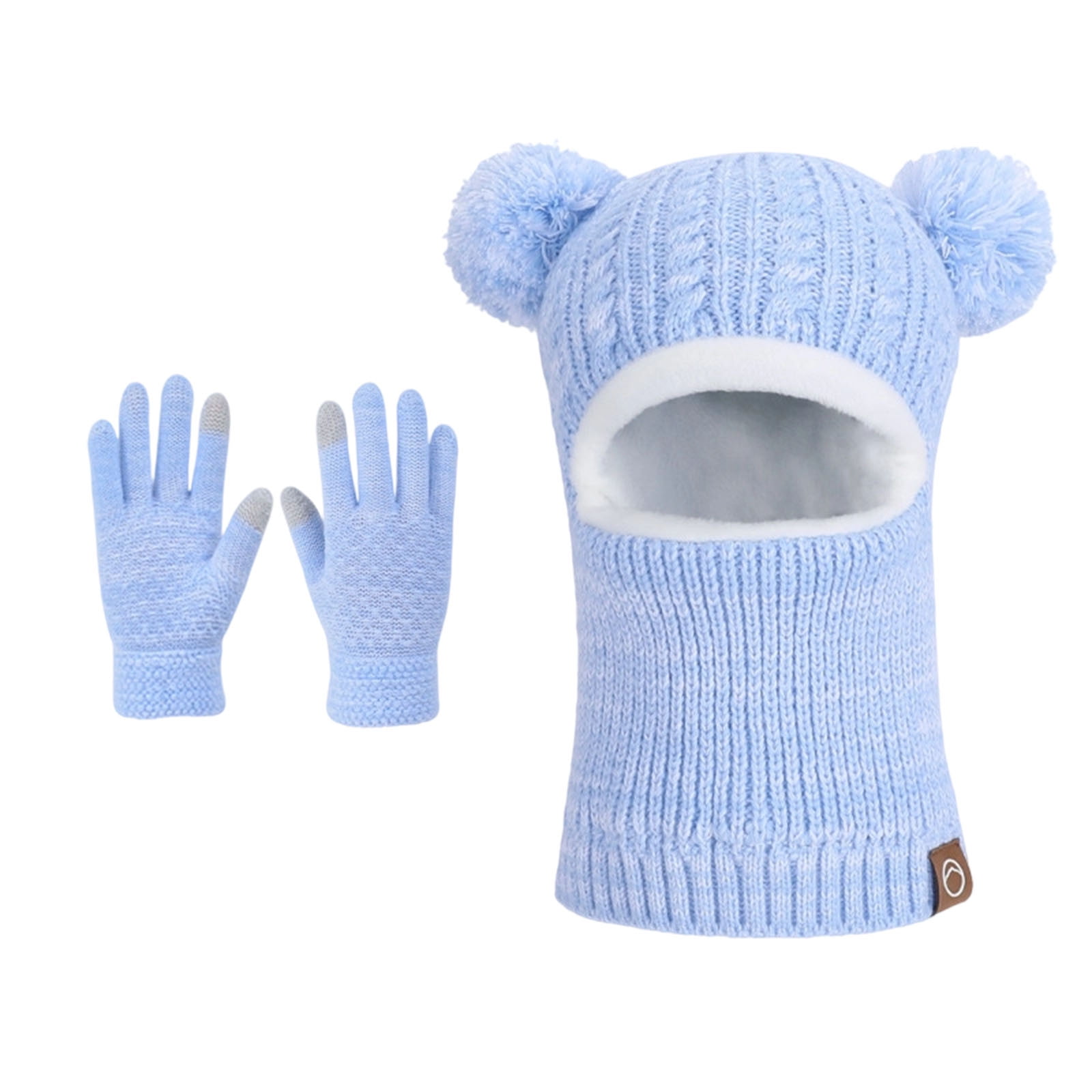 Blue Childrens Cold Weather Hat With Full Coverage For Ages 4-10 Years ...