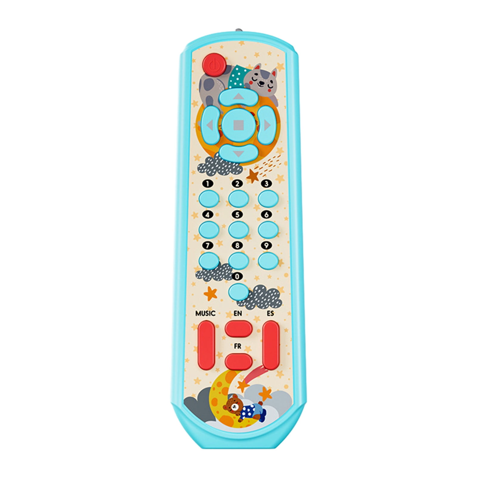 Blue Childrens Educational Tv Remote Control Toy With Multi-Language ...
