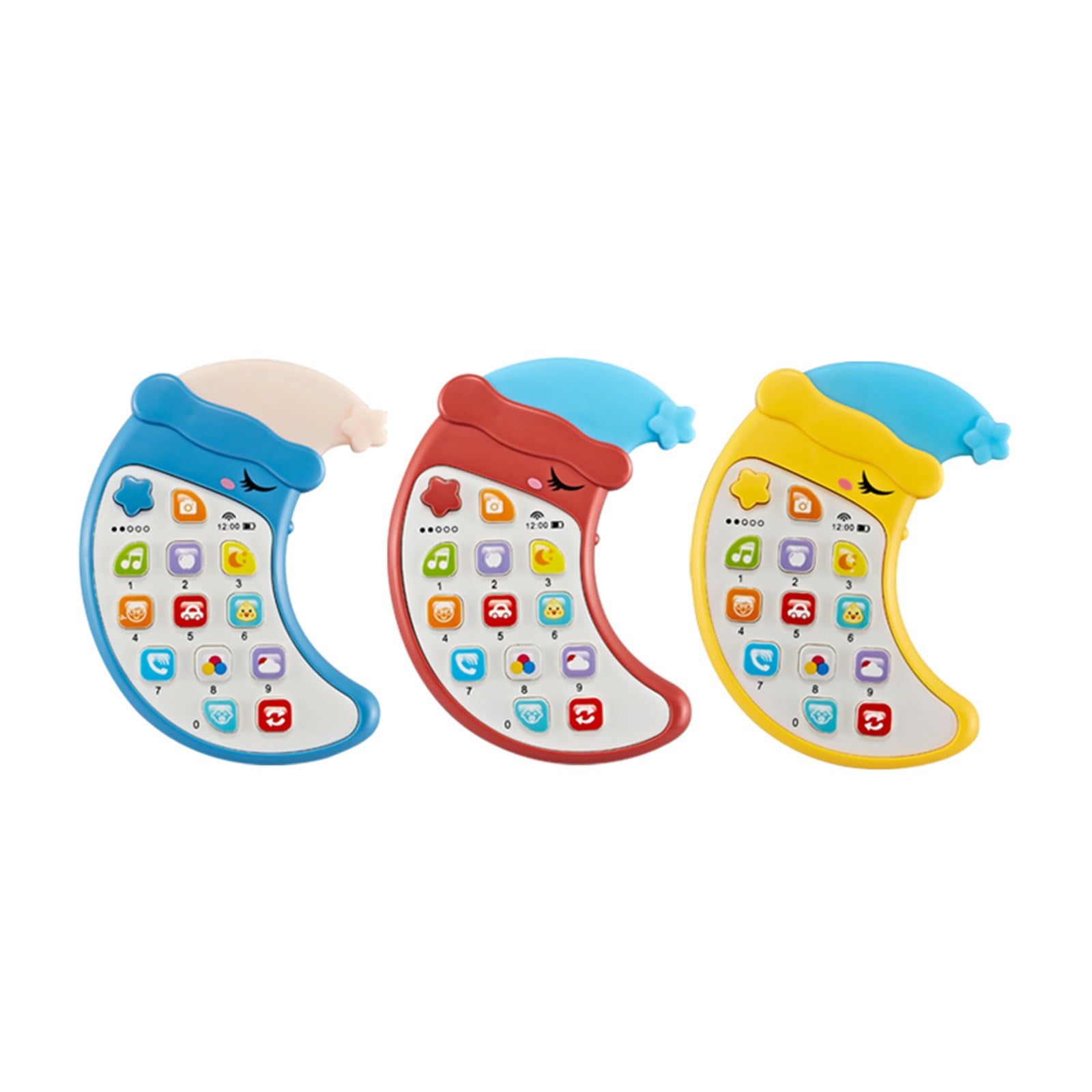 Blue Childrens Intelligent Light Music Telephone Early Education Toy With Led Flashlight And ...