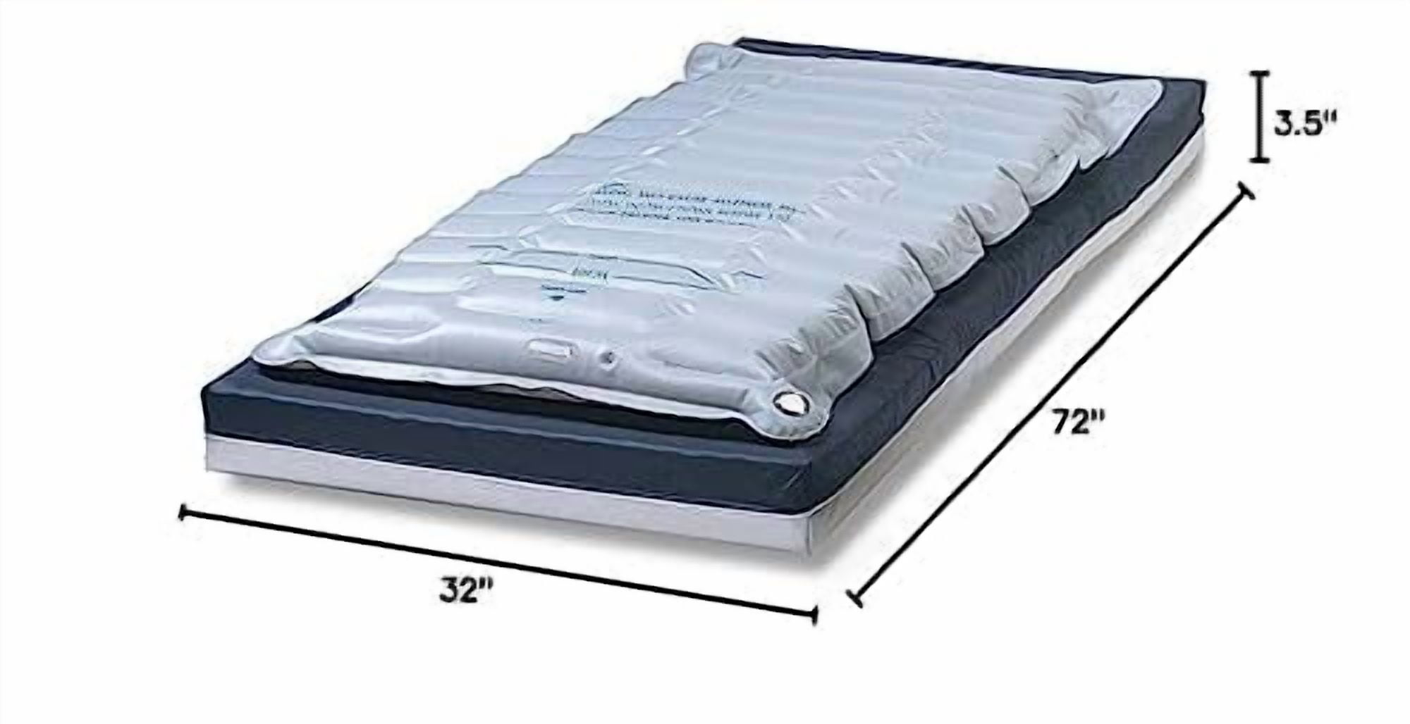 Blue Chip Medical Stat-Air Medical Air Mattress Overlay & Topper, Queen ...