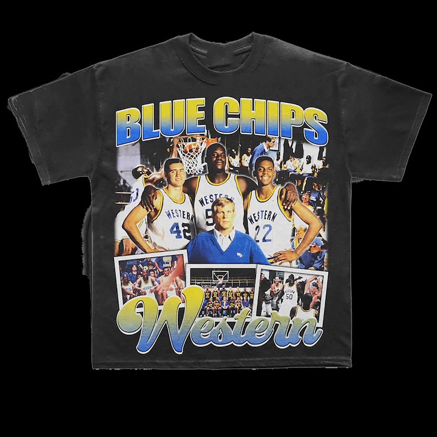 Blue Chips Tee-Handmade Tee-Vintage Style-Unique Design-DTG Print ...