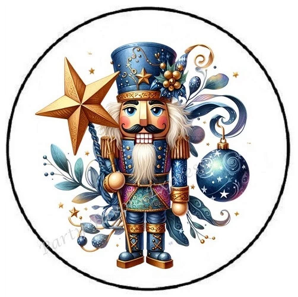Blue Christmas Nutcracker Stickers Party Favors Phone Decal Water ...