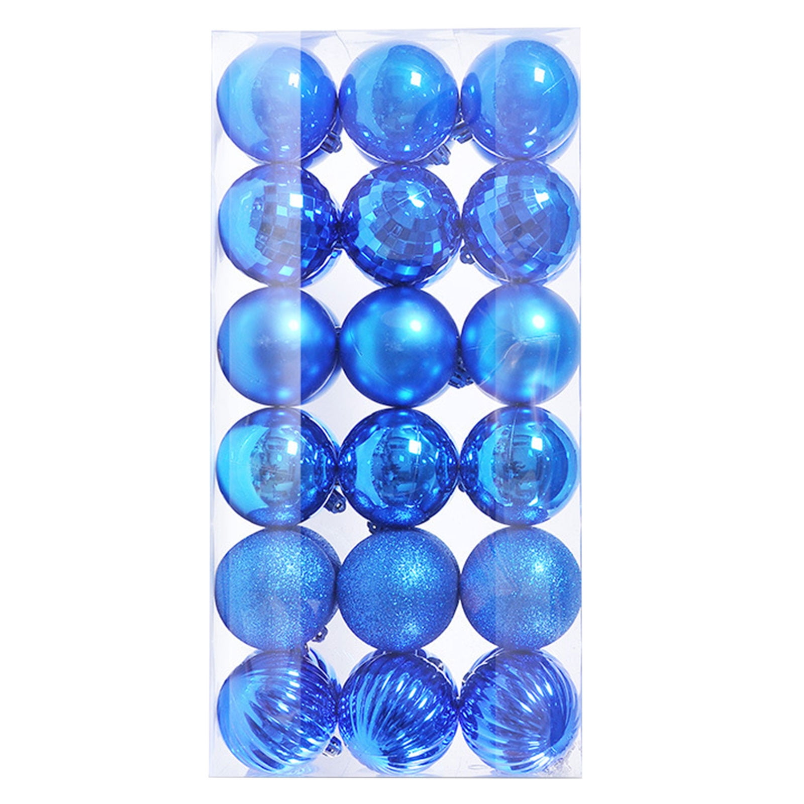 Blue Christmas Ornament Set 36 Pieces Blue Color 3Cm Plastic For Tree ...