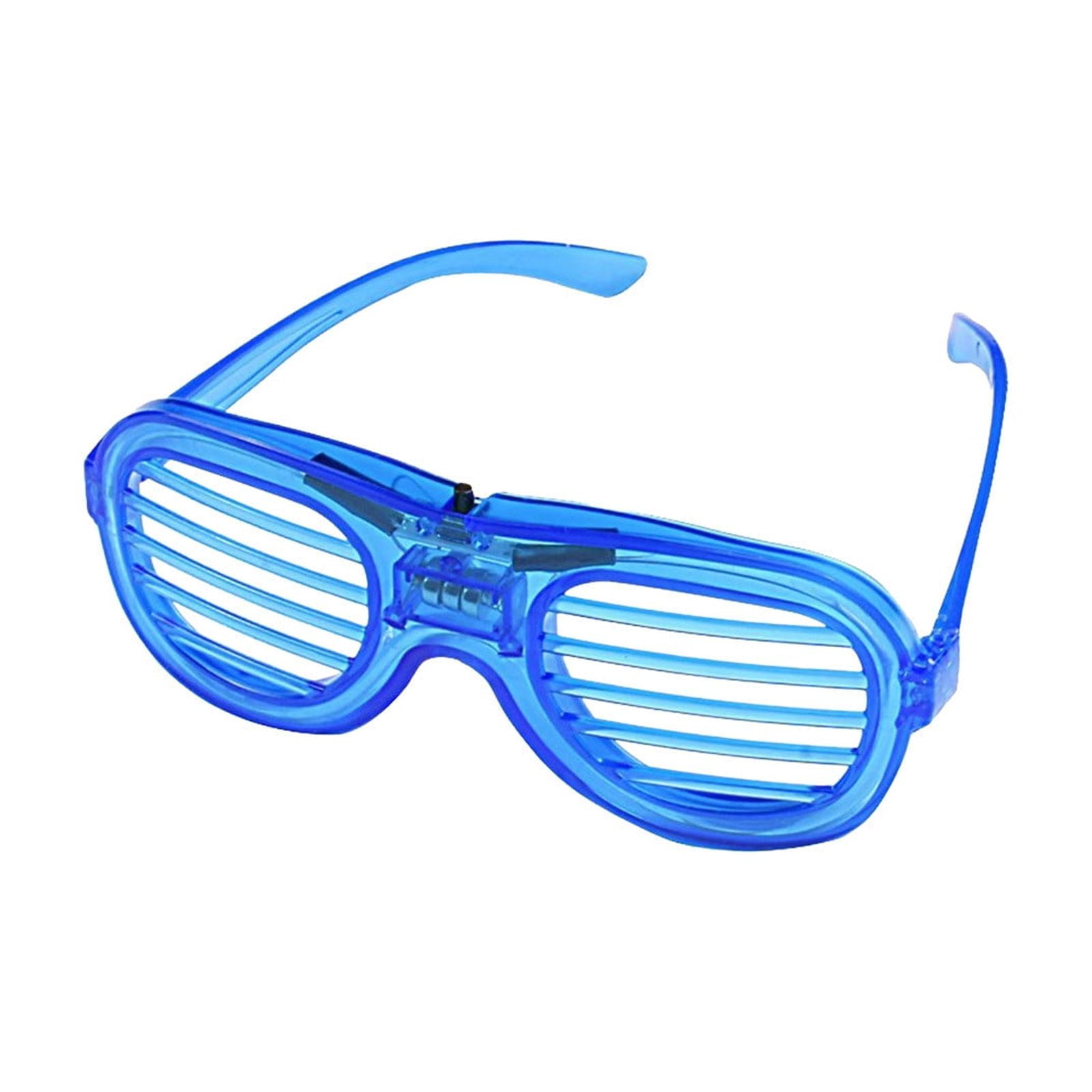 Blue Christmas Party Glow Glasses, Slatted Design, 5 Colors, Led Light ...