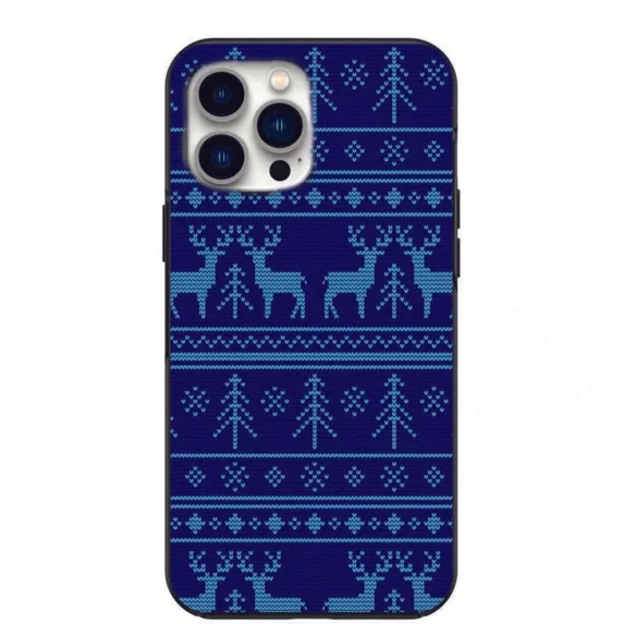 Blue Christmas Reindeer Sweater Holiday Phone Case for 17 16 15 14 13 ...