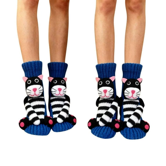 Blue Christmas Sleep Lovely Floor 3D Cartoon Anti Slip Wool Thickened ...