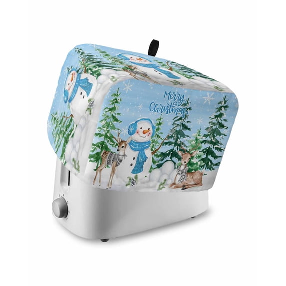 Blue Christmas Small Toaster Cover 2 Slice, Kitchen Appliance Covers ...
