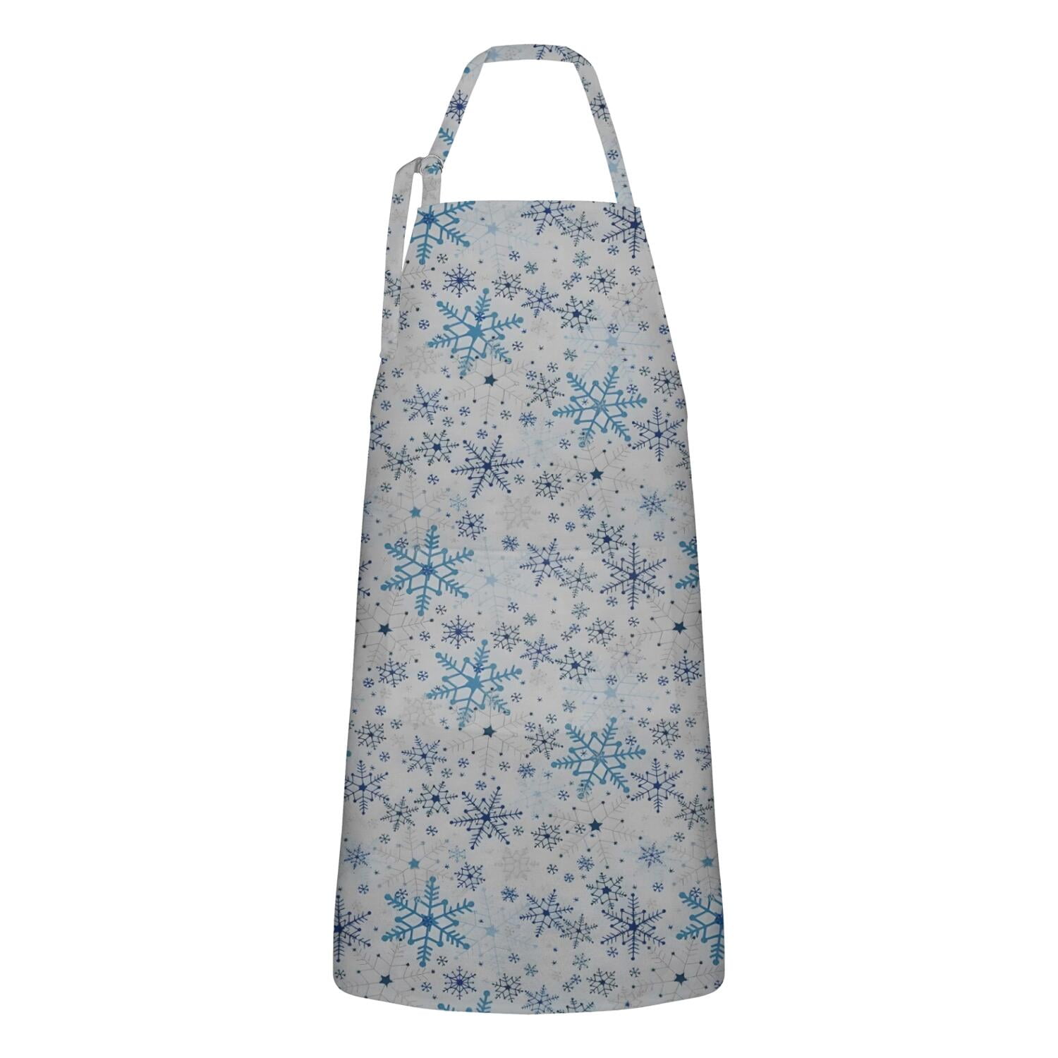 Blue Christmas Snowflake Apron-Garden Aprons for Women with Pockets ...