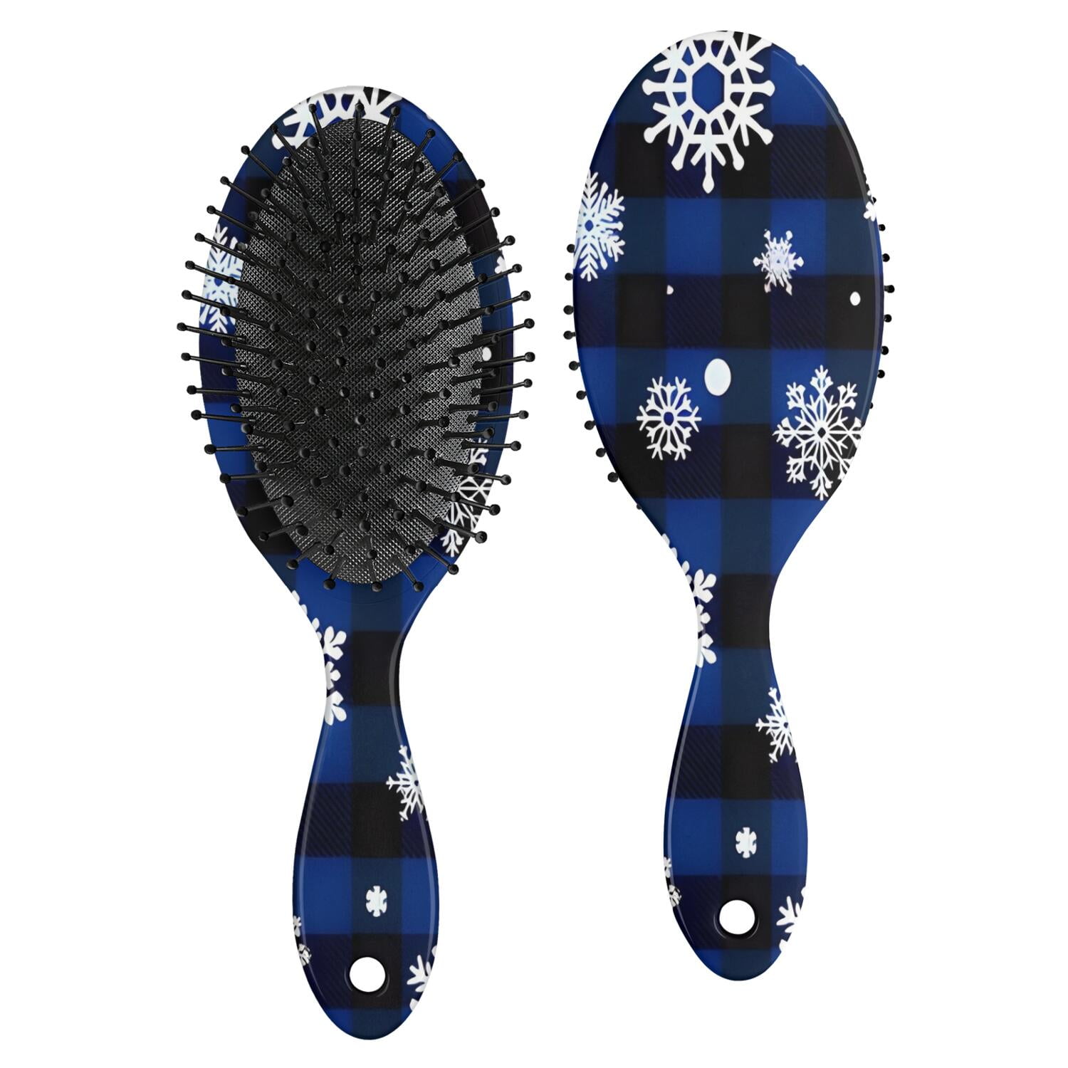 Blue Christmas Snowflake Pattern Hair Brush,Girls Detangling Hair Brush ...