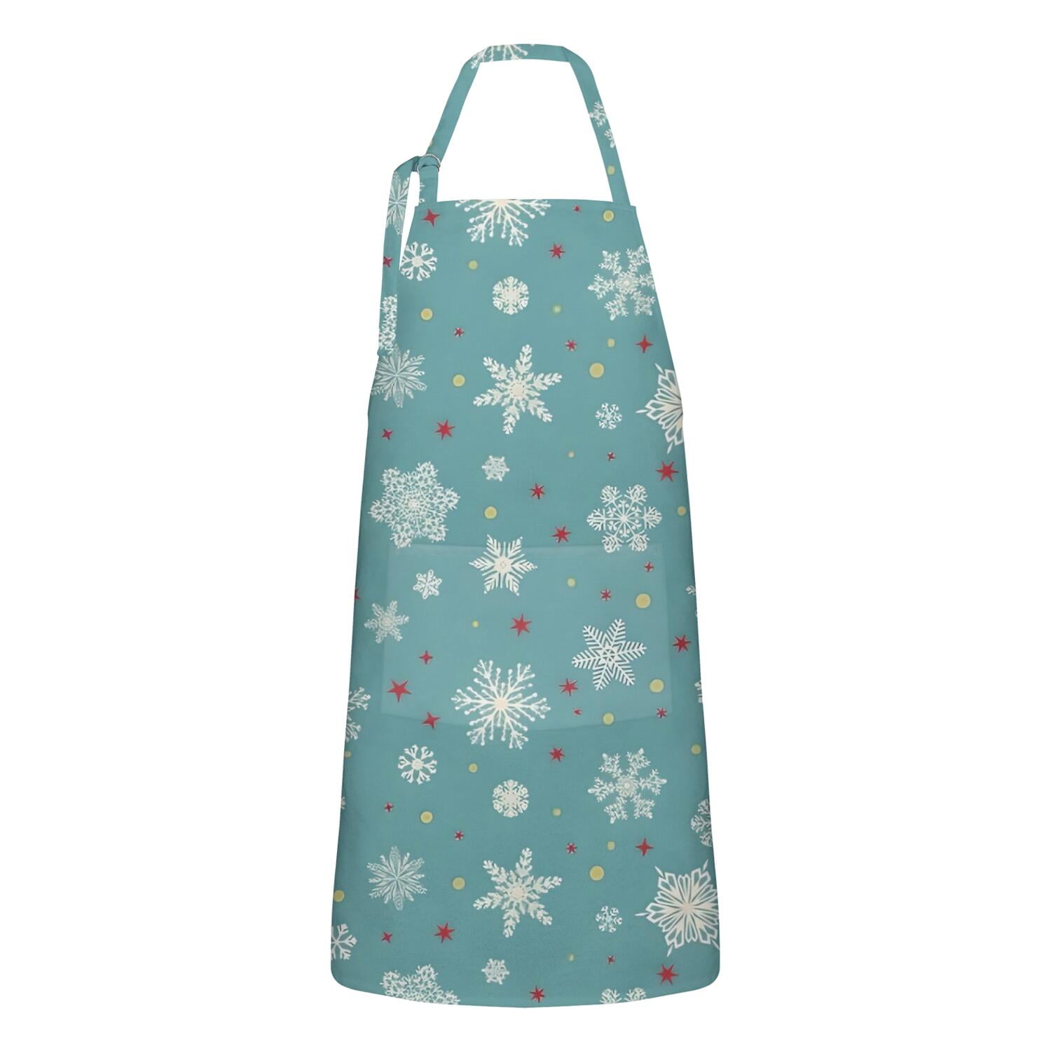Blue Christmas Snowflake and Star Apron-Garden Aprons for Women with ...