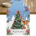 Blue Christmas Table Runner 90 Inches Long Farmhouse Dress Scarves ...