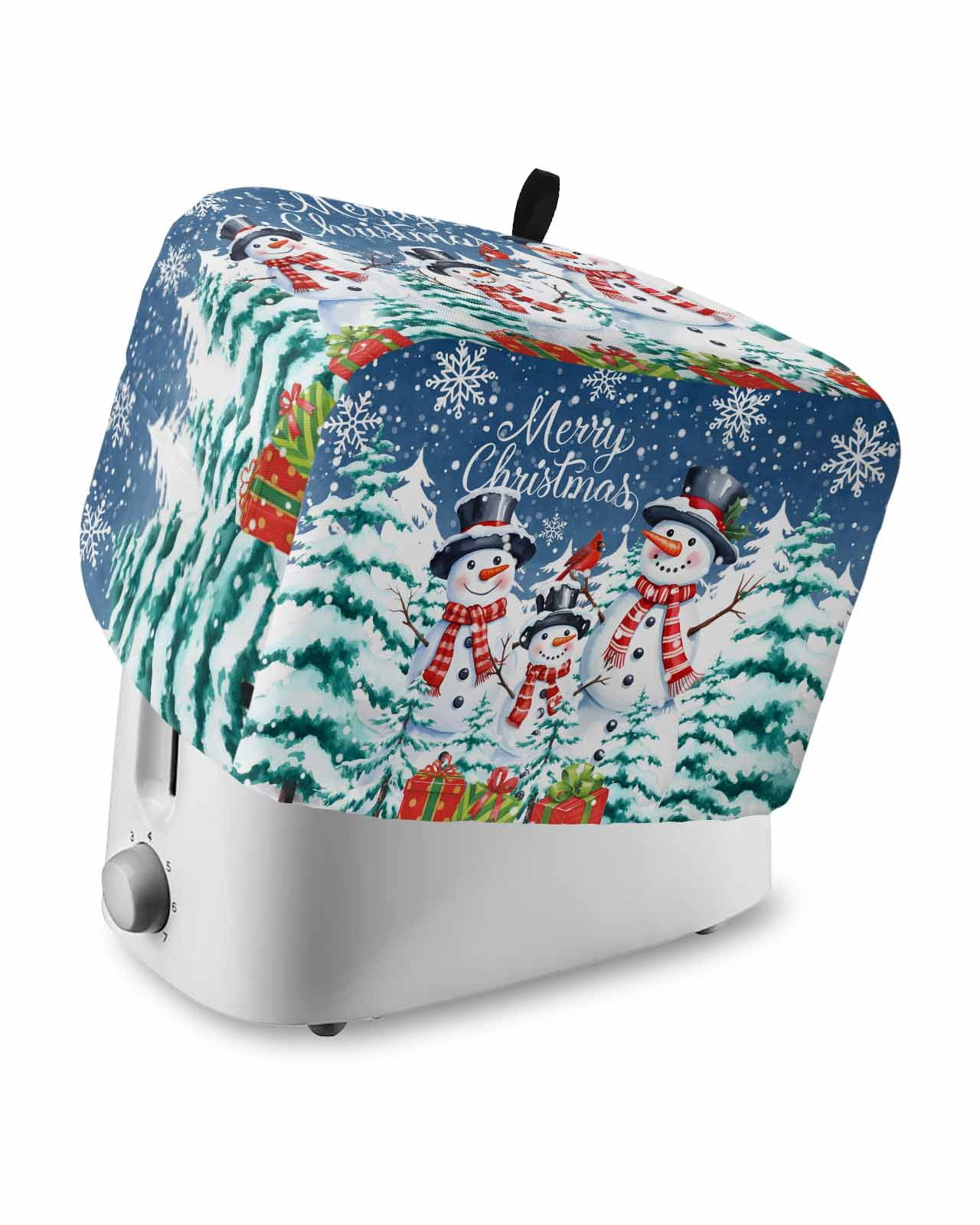 Blue Christmas Toaster Cover 4 Slice, Large Kitchen Appliance Covers ...