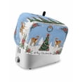 Blue Christmas Toaster Cover 4 Slice, Large Kitchen Appliance Covers ...