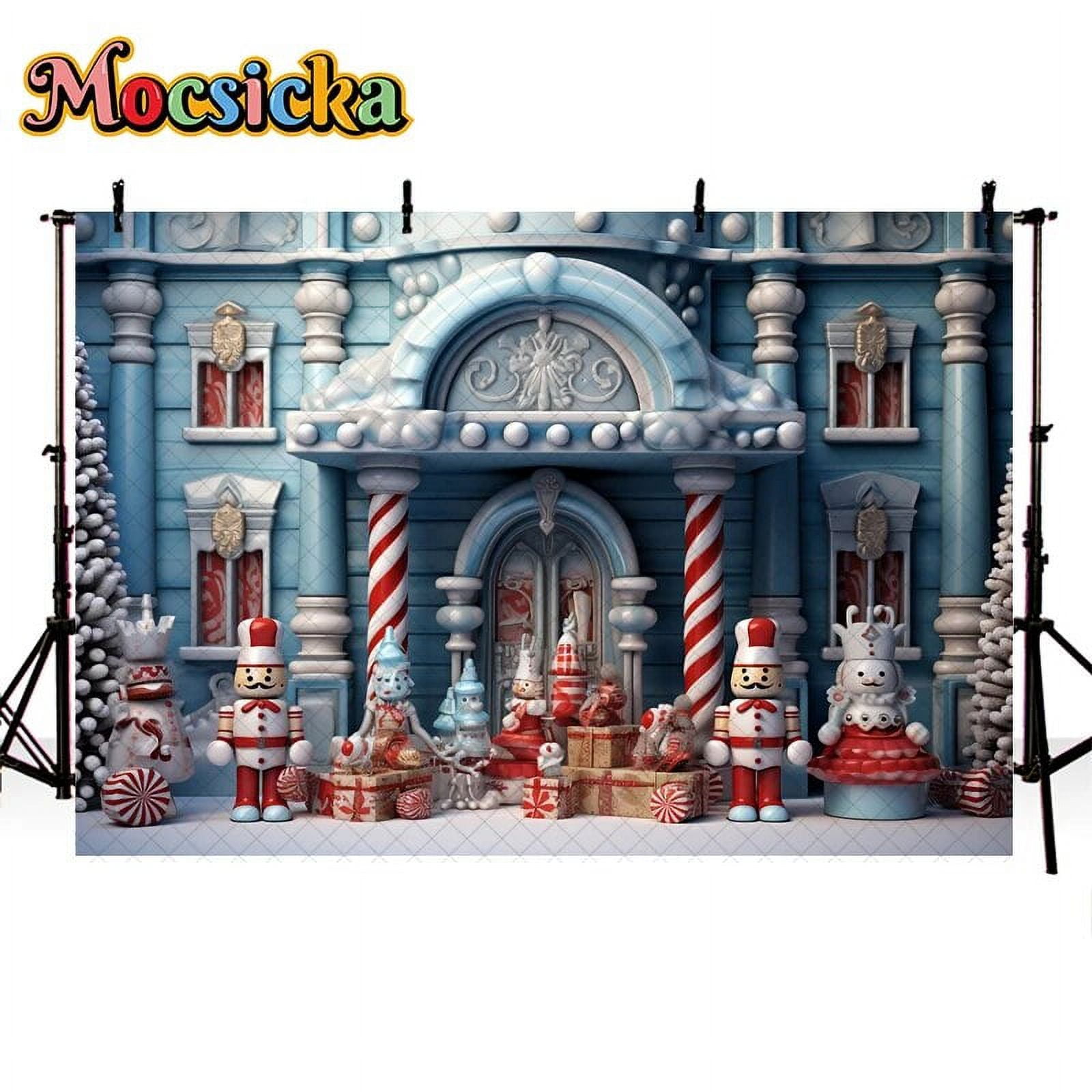 Blue Christmas Toys Store Backdrop For Children Portrait Birthday Party ...