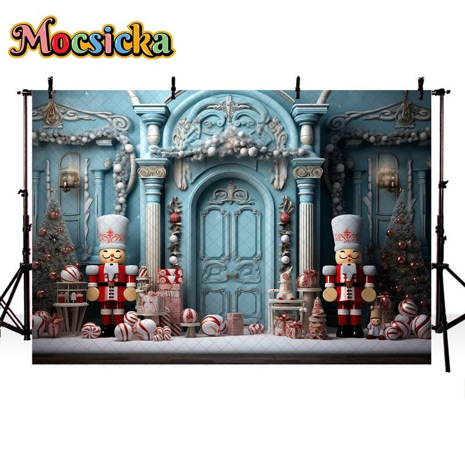 Blue Christmas Toys Store Backdrop For Children Portrait Birthday Party ...