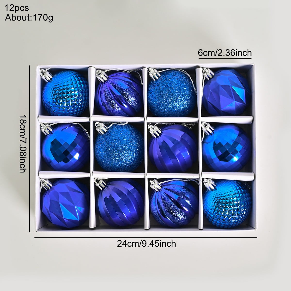 Blue Christmas Tree Shaped Plating Hanging Plastic Christmas ...