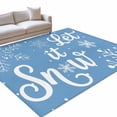 Blue Christmas Washable Rug 2.7x5 Area Rug for Living Room Bedroom Non ...