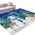 Blue Christmas Washable Rug 3x5 Area Rug for Living Room Bedroom Non ...
