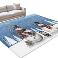 Blue Christmas Washable Rug 4x6 Area Rug for Living Room Bedroom Non ...