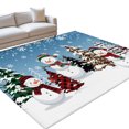 Blue Christmas Washable Rug 5x7 Area Rug for Living Room Bedroom Non ...