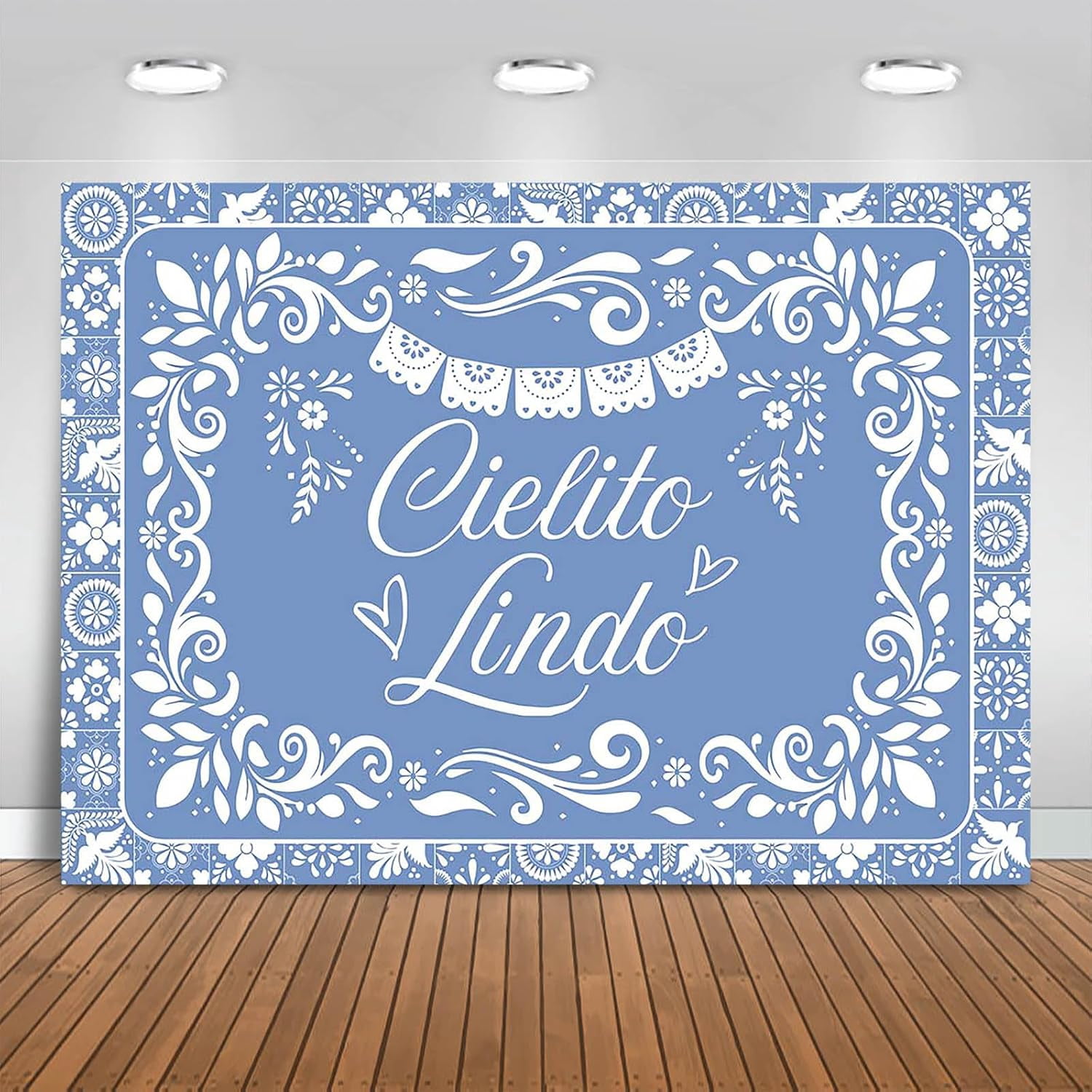 Blue Cie-lito Lindo Backdrop Mexican Cielito Lindo Baby Shower ...