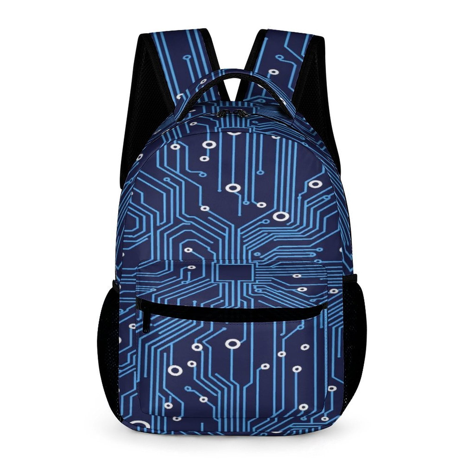 Blue Circuit Board Pattern Backpack Student Bookbag School Bag Laptop ...