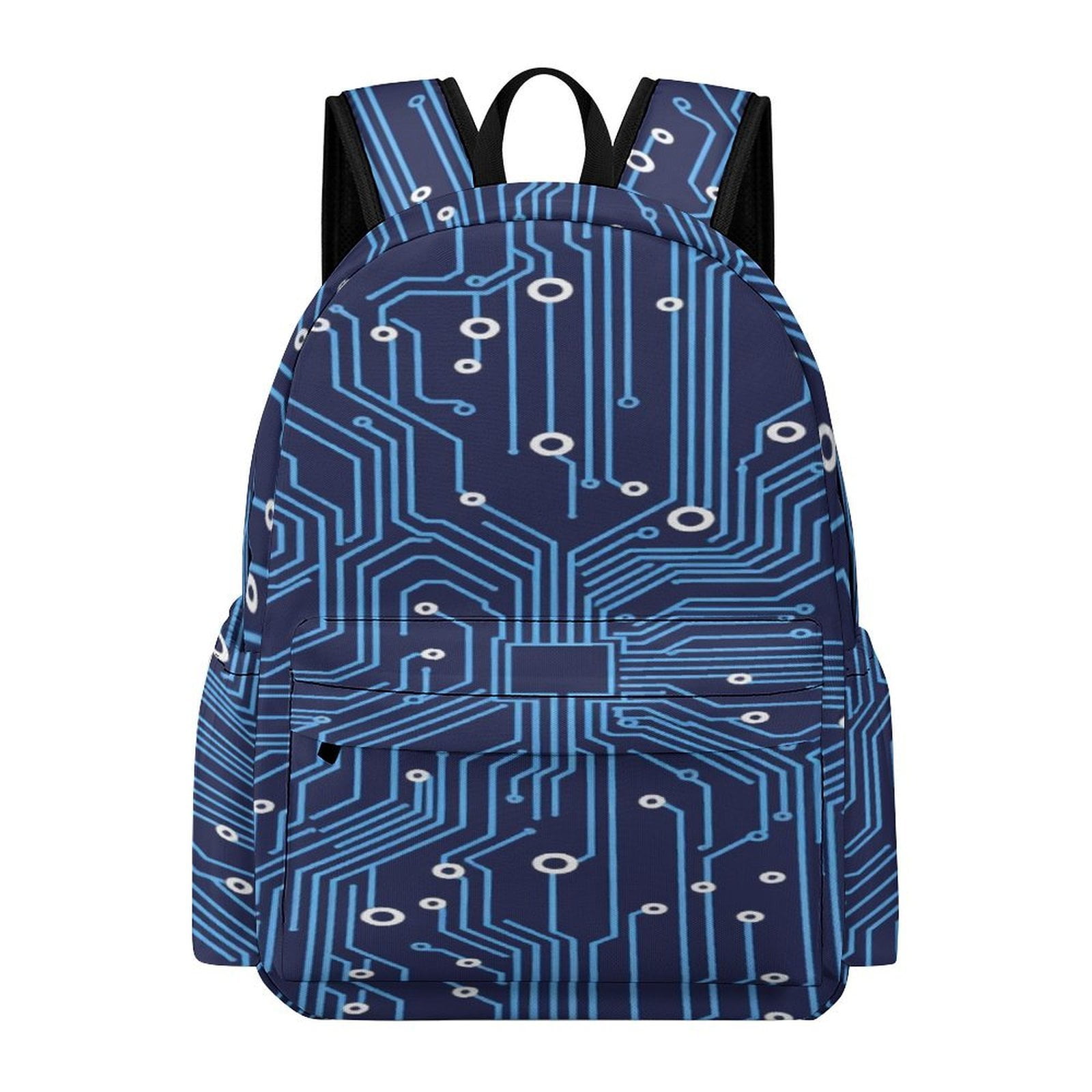 Blue Circuit Board Pattern Backpack Teenagers Student School Bags ...