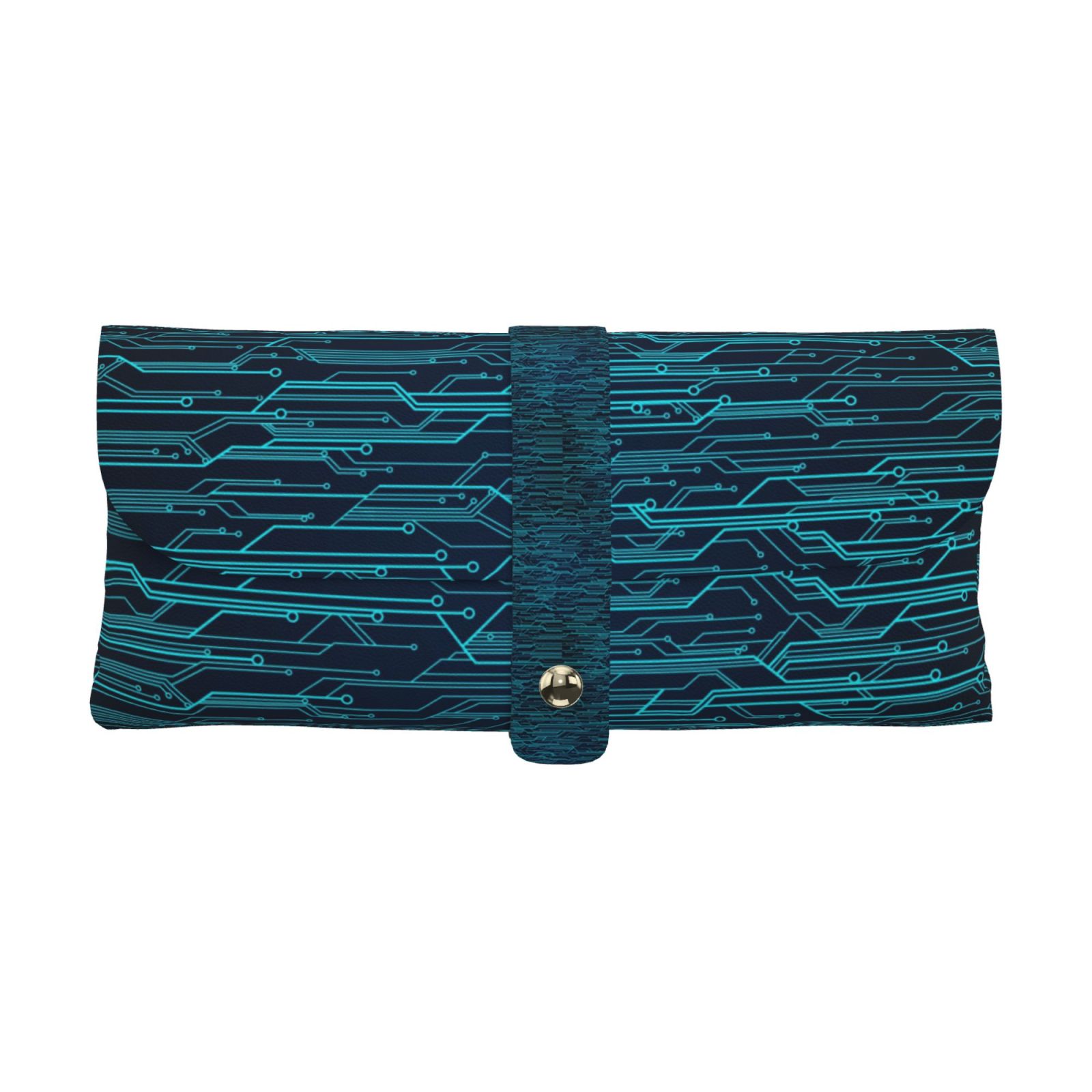 Blue Circuit Board Pattern Microfiber PU leather Glasses Bag 3D ...