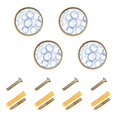 Blue Circular Patterns Cabinet Furniture Knobs Drawer Metal Pulls 1 ...