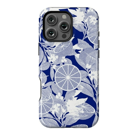 Blue Citrus Lemon Fruit Art For iPhone 11 to 17 Pro Max Compatible ...