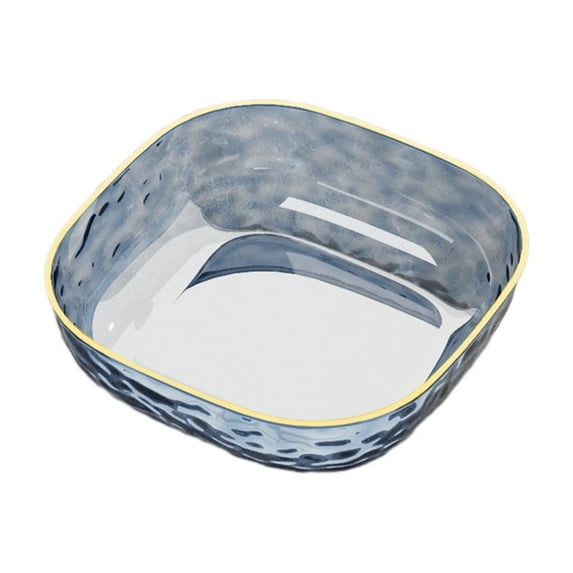 Blue Clear Kitchen Serving Tray 9.4 Inch Fruit Snack Salad Platter Bowl ...