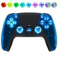 Blue Clear Silent Modz LED Light Up Buttons Wireless Custom Controller ...