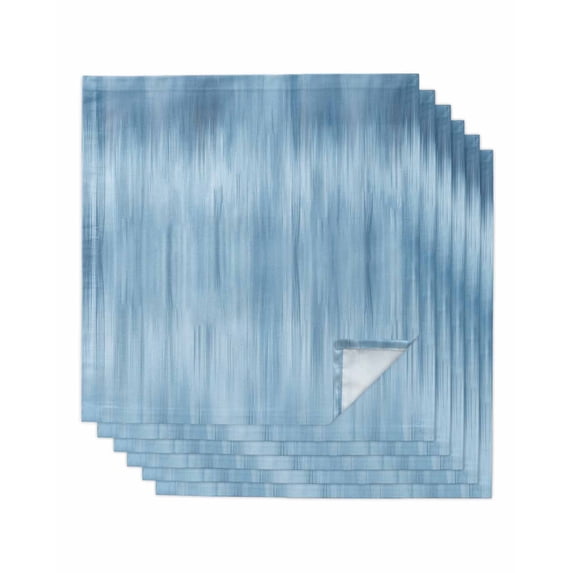 Blue Cloth Napkins Set of 6 Reusable Dinner Napkins, Modern Abstract ...