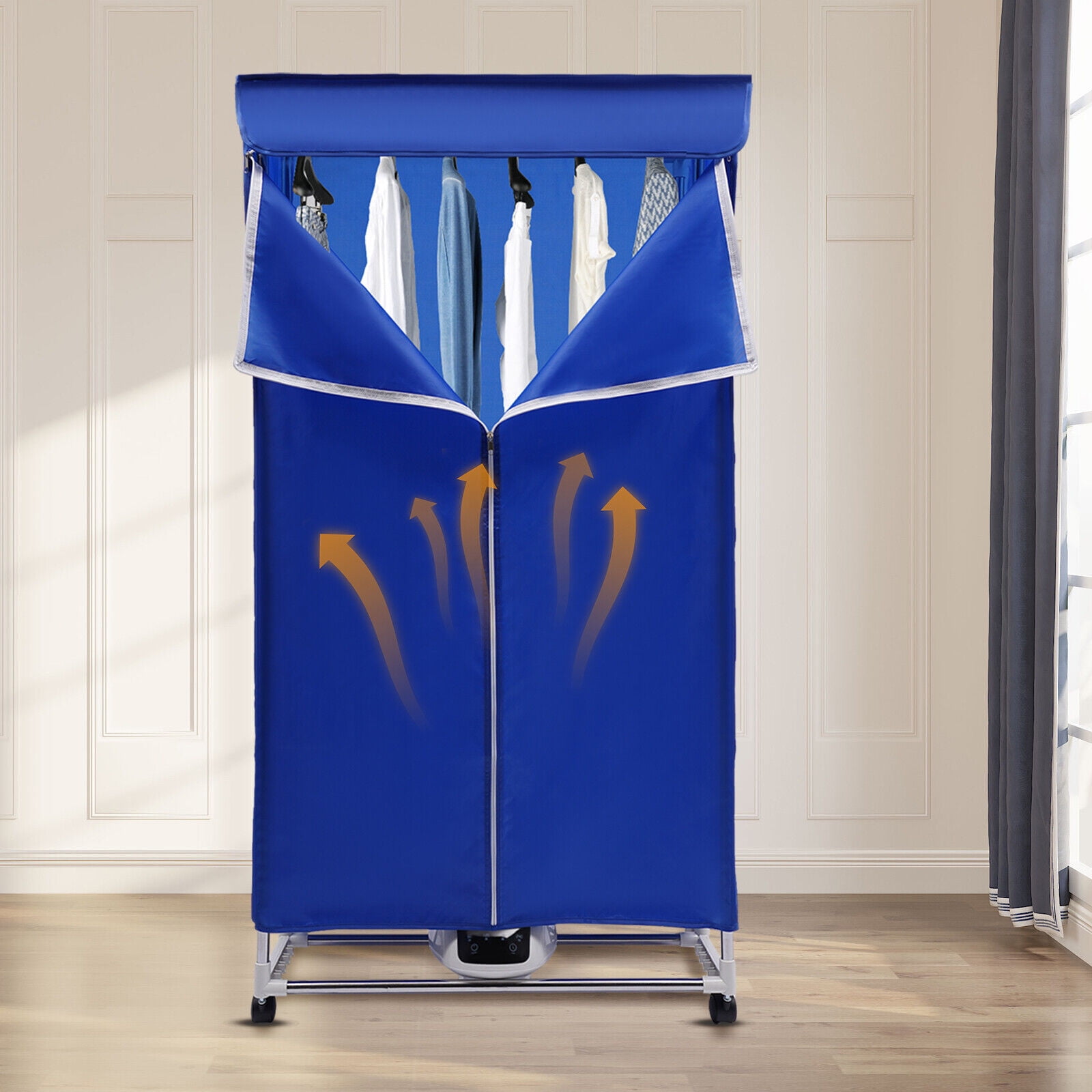 Blue Clothes Dryer,1200-1500W 110V Portable Travel Mini Dryer Machine ...