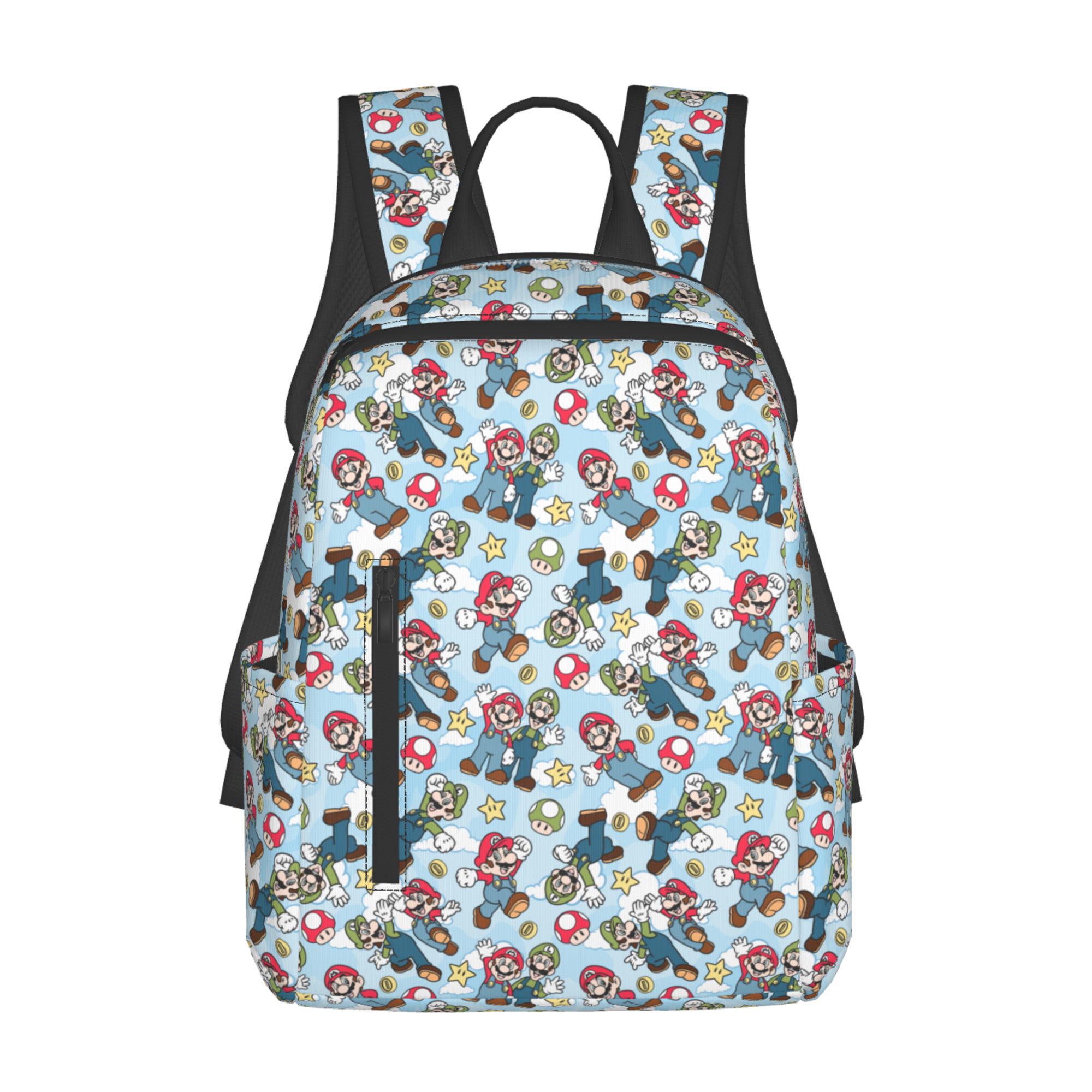 Blue Cloud Su-per Ma-rio Bros Lightweight Backpack, Holiday Travel ...