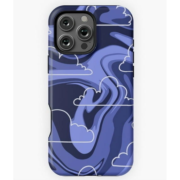 Blue Clouds Aesthetic Sky Pattern N7131 Phone Case for iPhone 17 16 15 ...