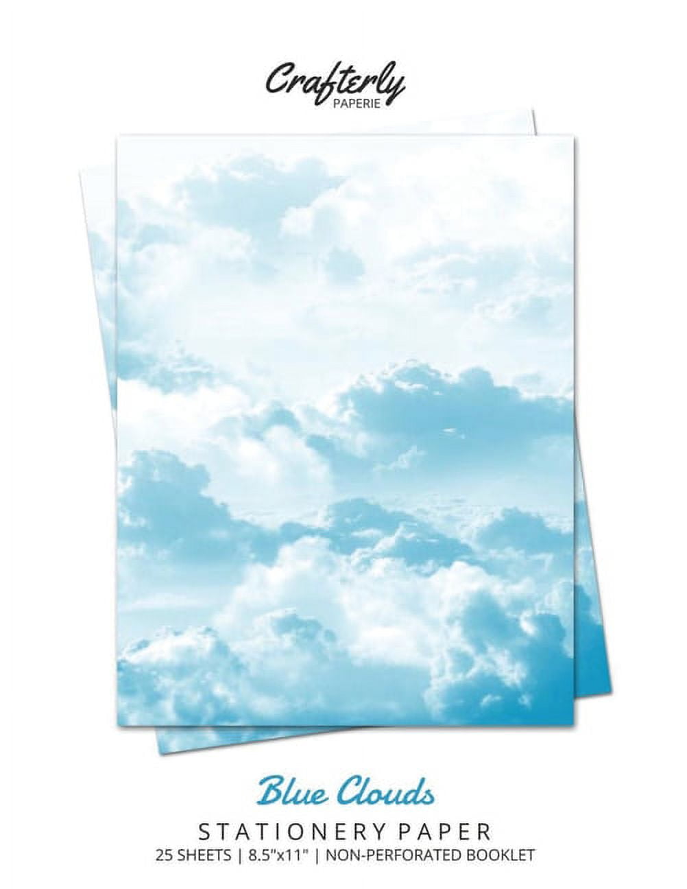 Blue Clouds Stationery Paper: Aesthetic Letter Writing Paper for Home ...