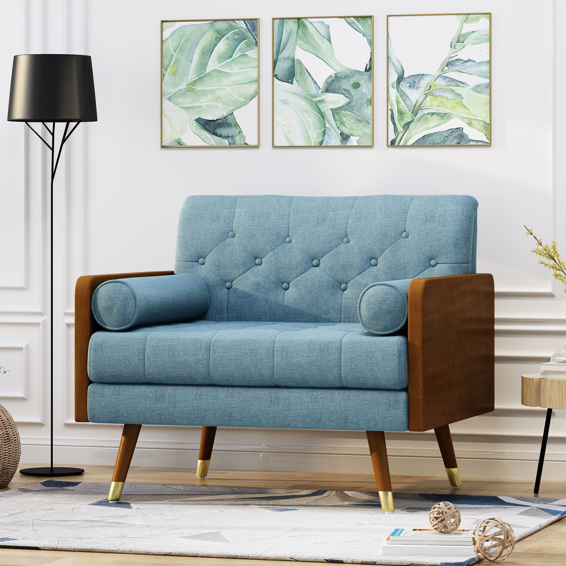 Blue Club Chair with Coordinating Upholstery - Beautify Your Living ...