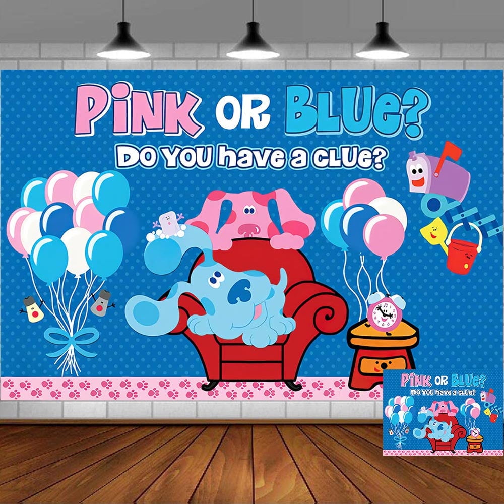Blue Clue Backdrop Banner Party Supplies Poster Movie Theme Background for Photography Kids ...