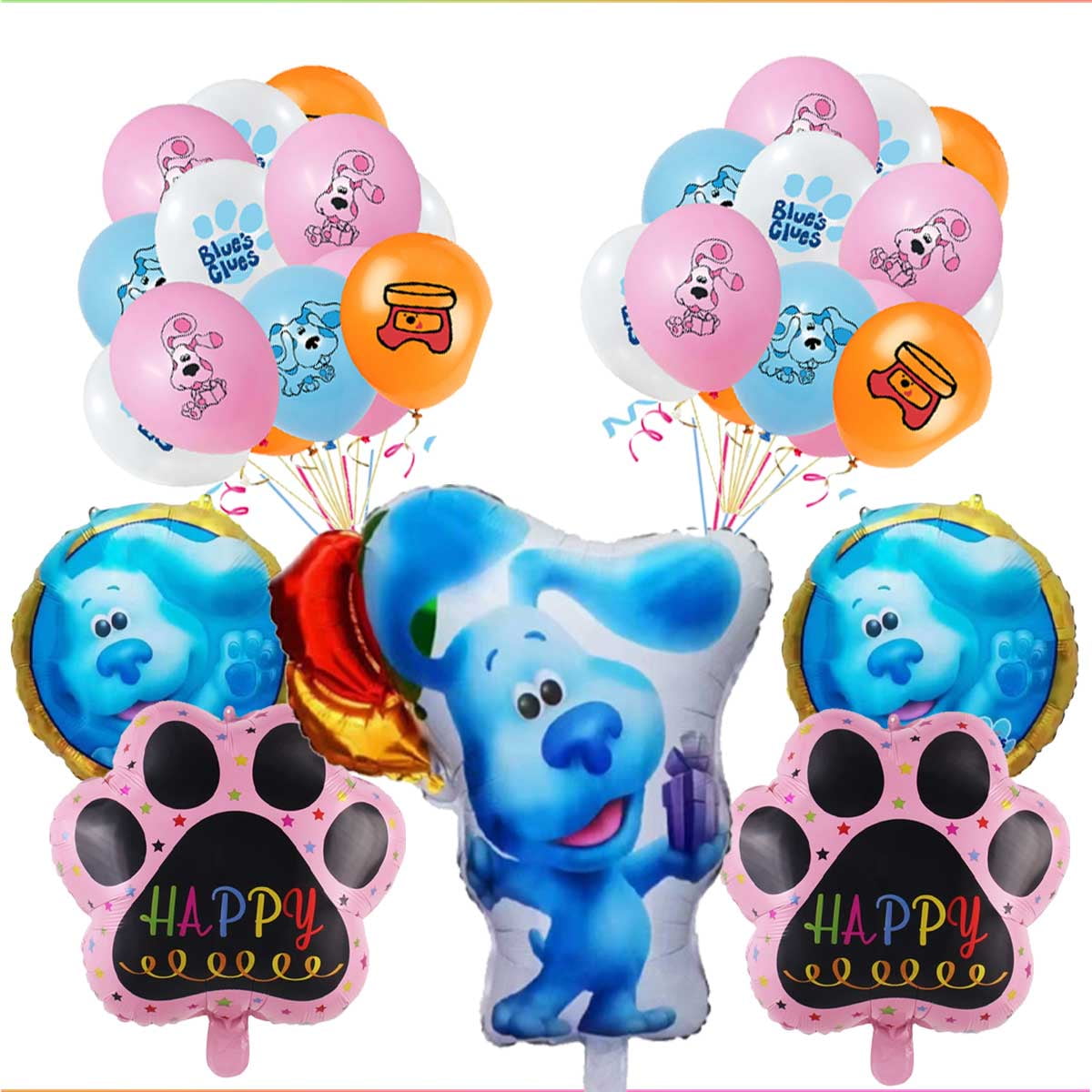 Blue Clues Balloons Birthday Party Supplies Decor Fans Set Decorations ...