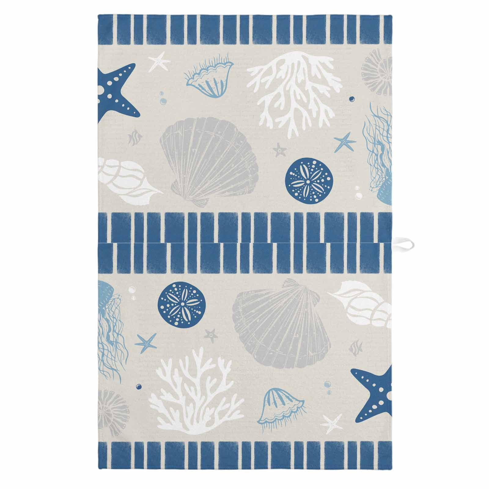Blue Coastal 1 Pack Kitchen Towel, Water Absorbent Dish Towel, Vintage ...