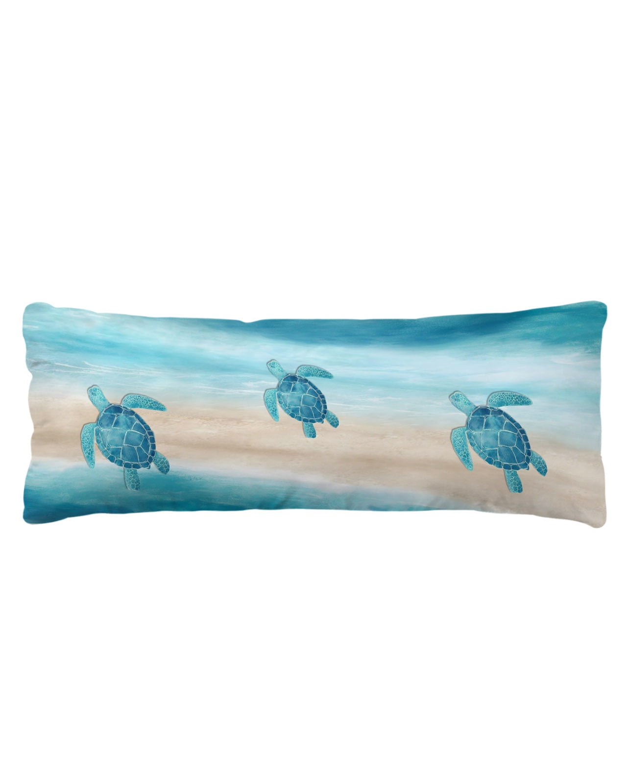 Blue Coastal Body Pillow Cover 20 x 60 Inch Decorative Pillow Cover Sea ...