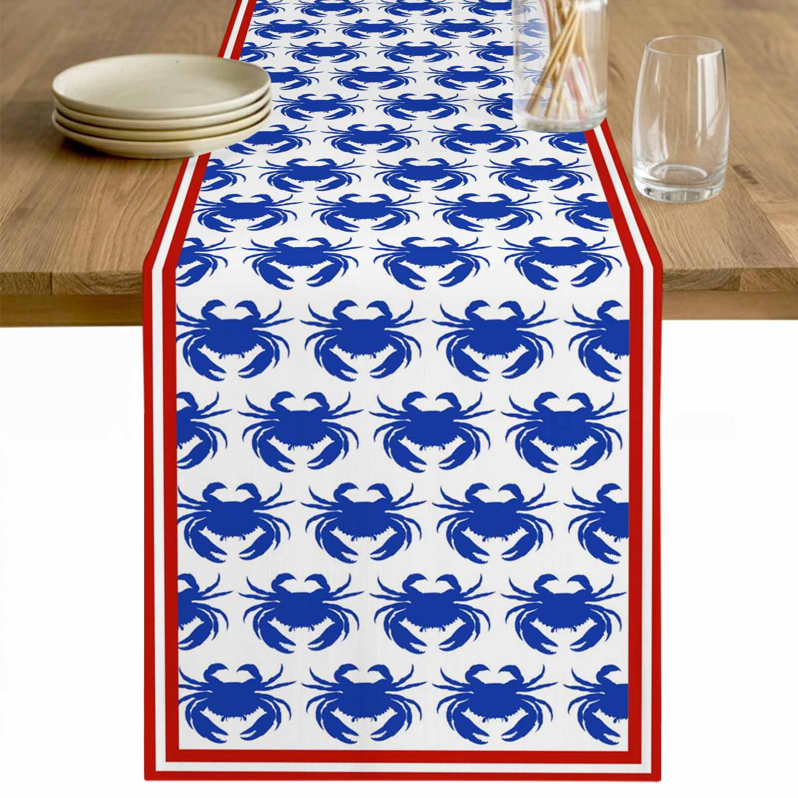 Blue Coastal Carb Table Runner 90 Inches Long Farmhouse Dress Scarves ...