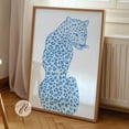 Blue Coastal Cheetah Print: Preppy Dorm Wall Art UNFRAMED PAPER POSTER ...
