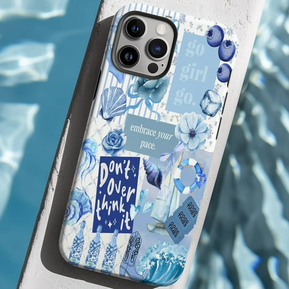 Blue Coastal Cowgirl Preppy Beachy Phone Case 17 16 15 14 13 12 11 Pro ...